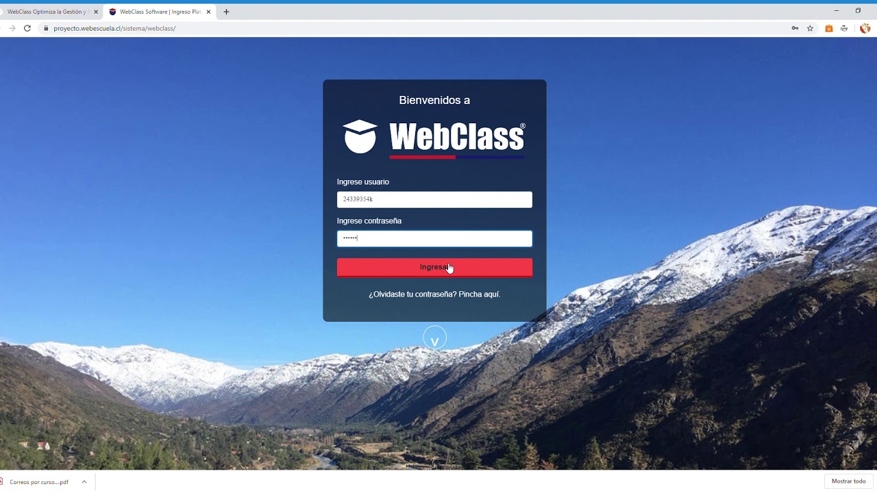 Ingreso a Webclass - YouTube