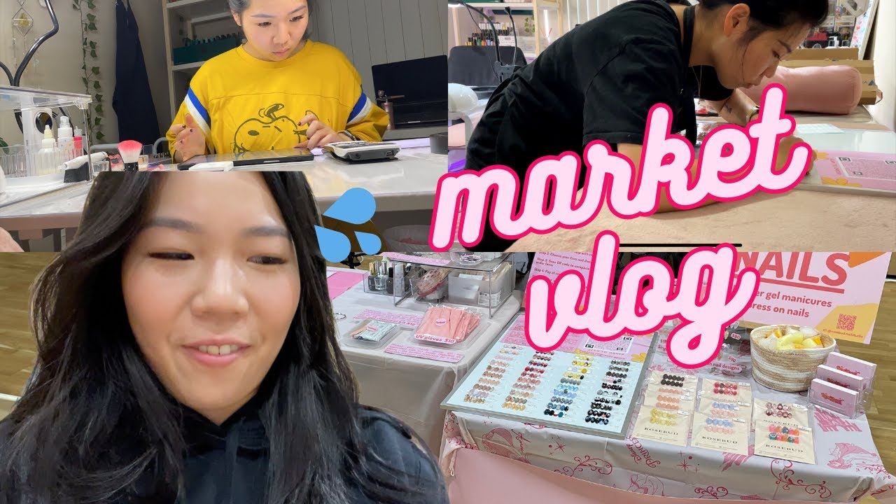 MARKET VLOG | Part 1 preparing for a nail stall event 🌸 - YouTube