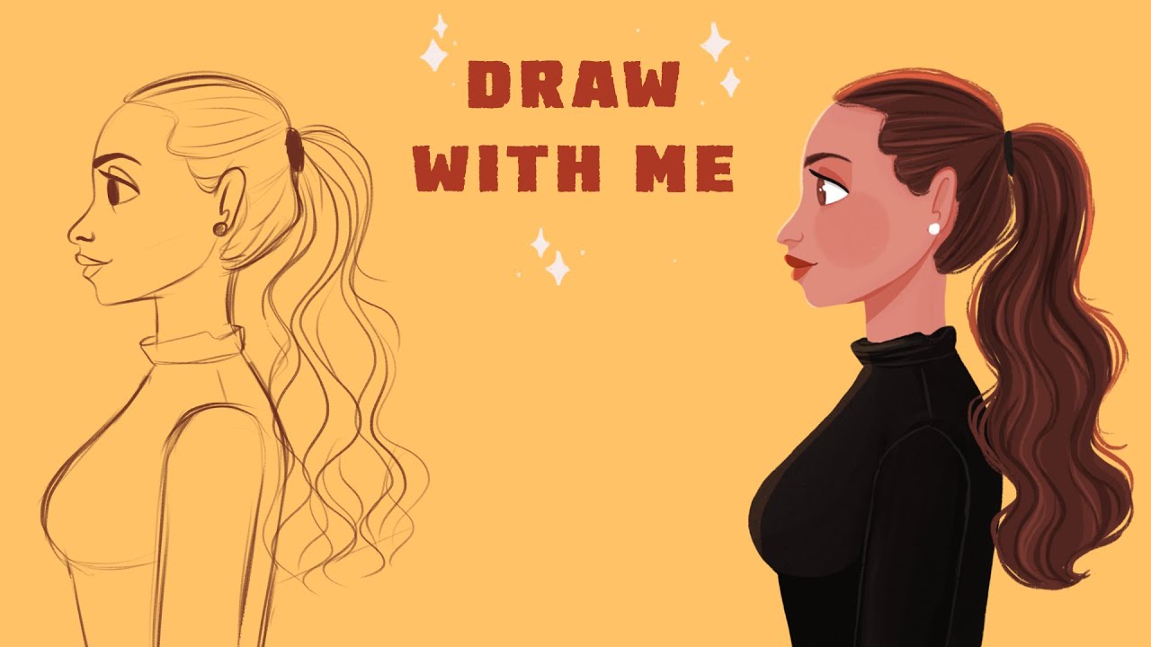 Draw with me - coloring process - YouTube