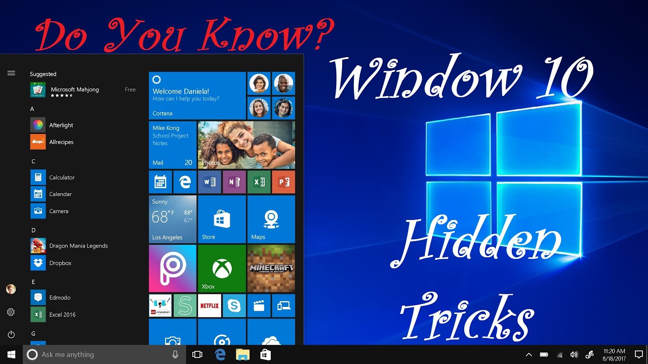 Window 10 Secret Features- 10 Important window shortcuts - YouTube