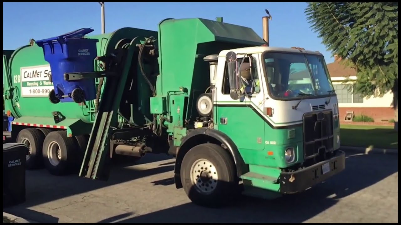 Calmet services trash truck #128 Autocar Xpeditor part 4 - YouTube
