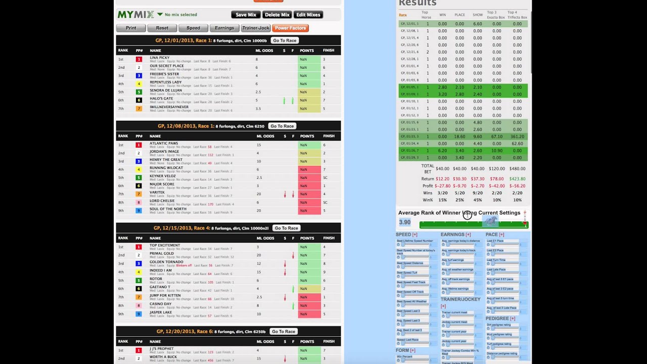 Using BETMIX Power Factors - YouTube