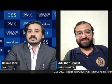 CSS Topper 2023 Interview | CSS Result 2023 | PAS Group | Adil Diaz Gondal - YouTube