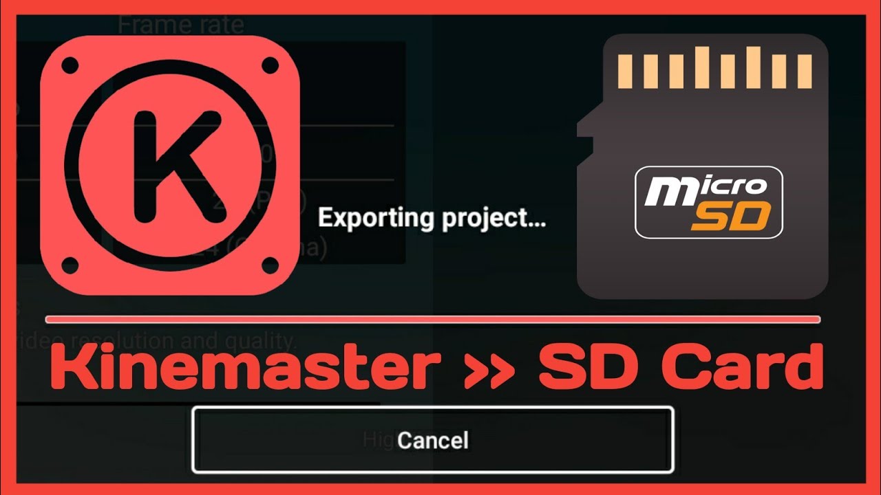 How to Export Kinemaster Video in SD Card | internal storage to SD card ...