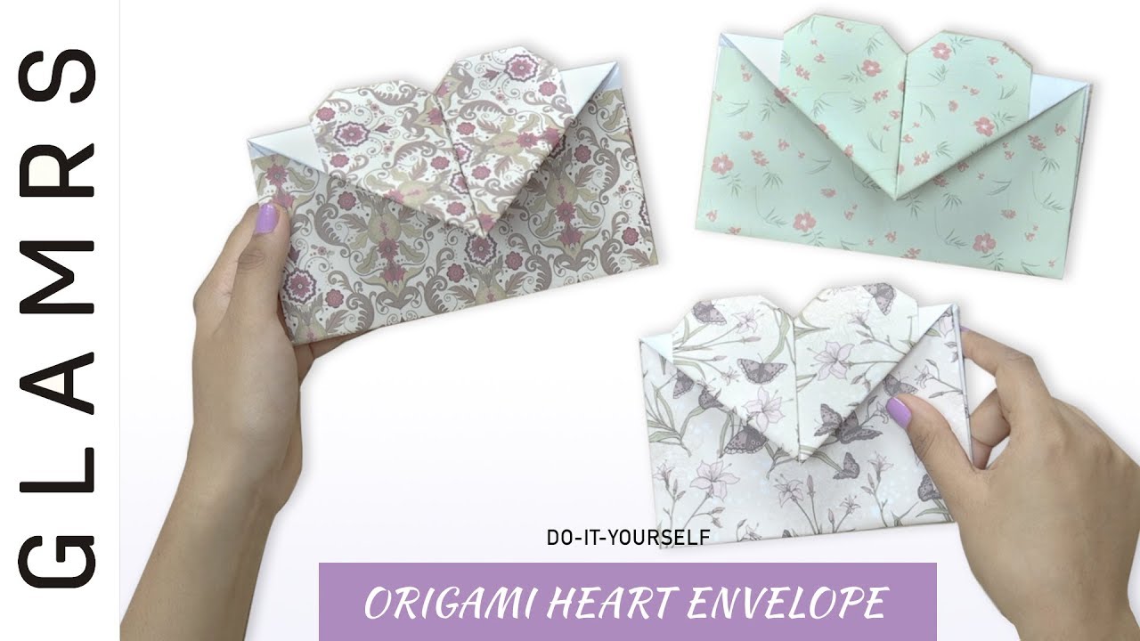 DIY Origami Heart Paper Envelope | Paper Craft - YouTube