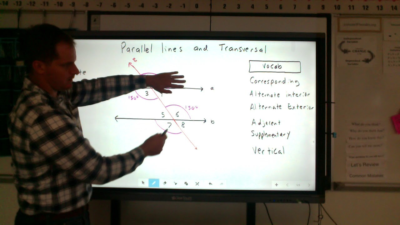 Identifying angle measurements given Parallel lines cut by a ...