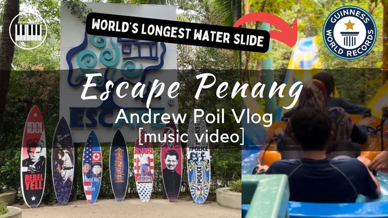 The Longest Tube Water Slide in the World | ESCAPE Penang Theme Park ...
