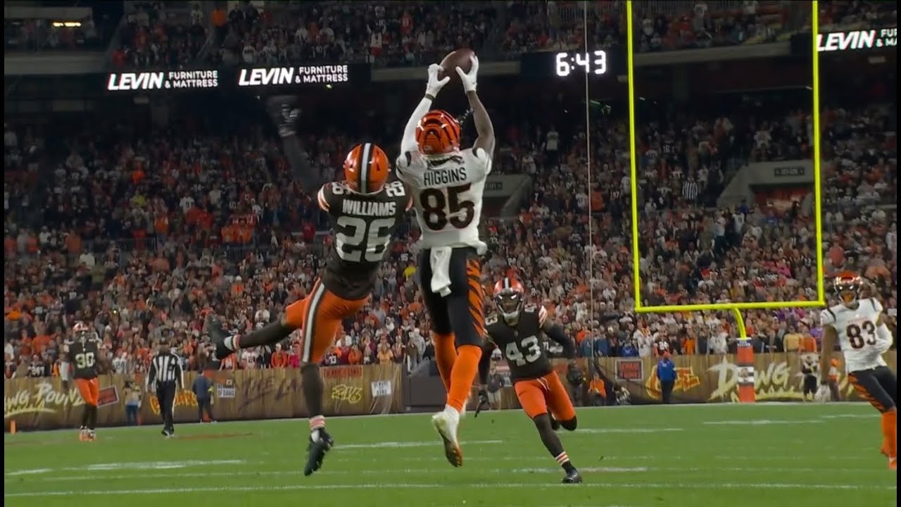 Tee Higgins CRAZY Touchdown vs Browns (MOSS) | Browns vs Bengals | NFL ...