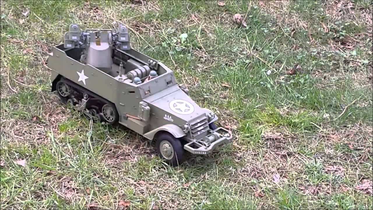 rc 1/16 m16 halftrack - YouTube