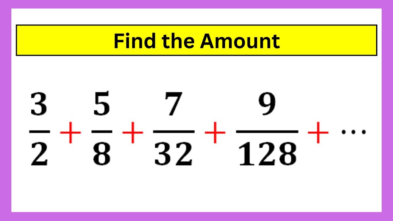 🔴Tricks For Adding Infinite Fractions | Math Olympiad Problem | Find ...