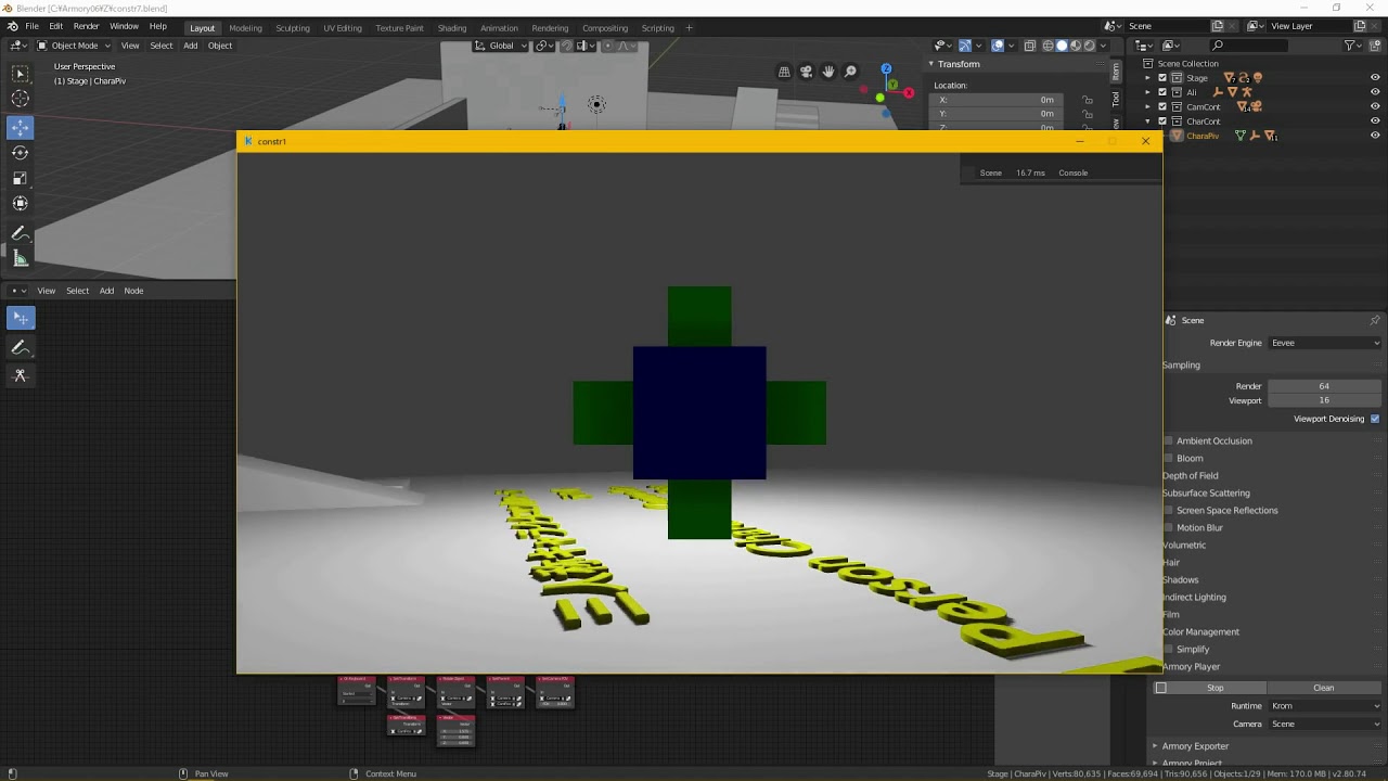 【Armory Engine】ねぇ、アリシアちゃん☆.03「3rd Person Character Controller」【Armory3D ...
