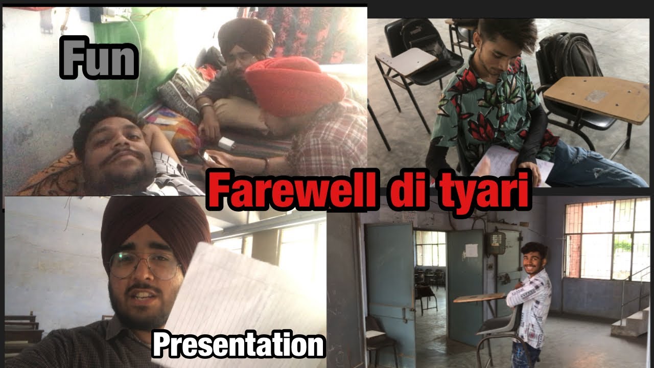 !! Farewell and presentation dii tyari !! and fun - YouTube