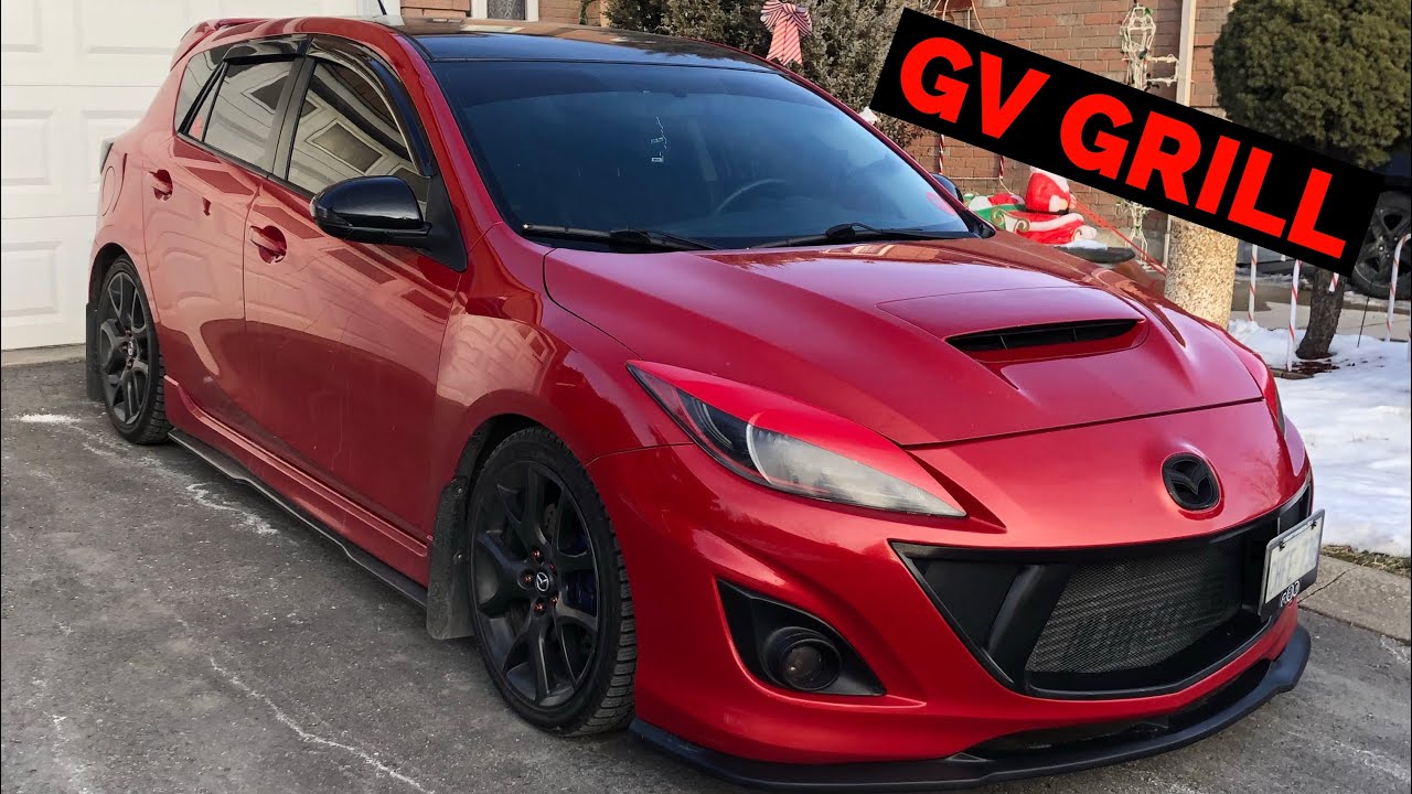 Mazdaspeed 3 OPEN MOUTH GRILL Install + First Impressions! - YouTube