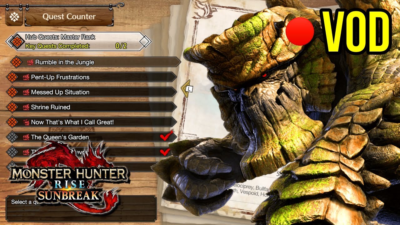 Finishing Master Rank 2 Monsters In Monster Hunter Sunbreak VOD (I'm ...