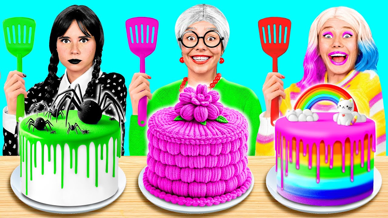 Thử thách Nấu Ăn Giữa Tôi Và Bà | Trang Trí Bánh Thách Thức Crazy DO ...