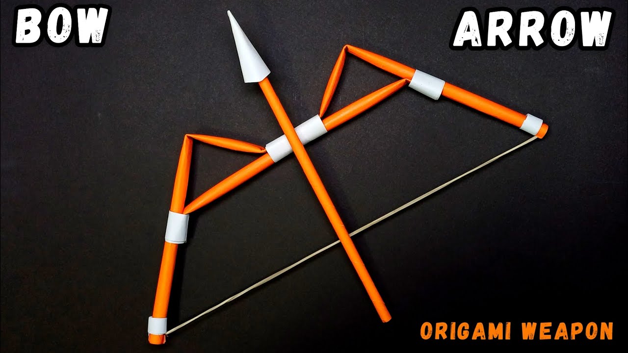 HOW TO MAKE PAPER BOW AND ARROWS / EASY ORIGAMI - YouTube