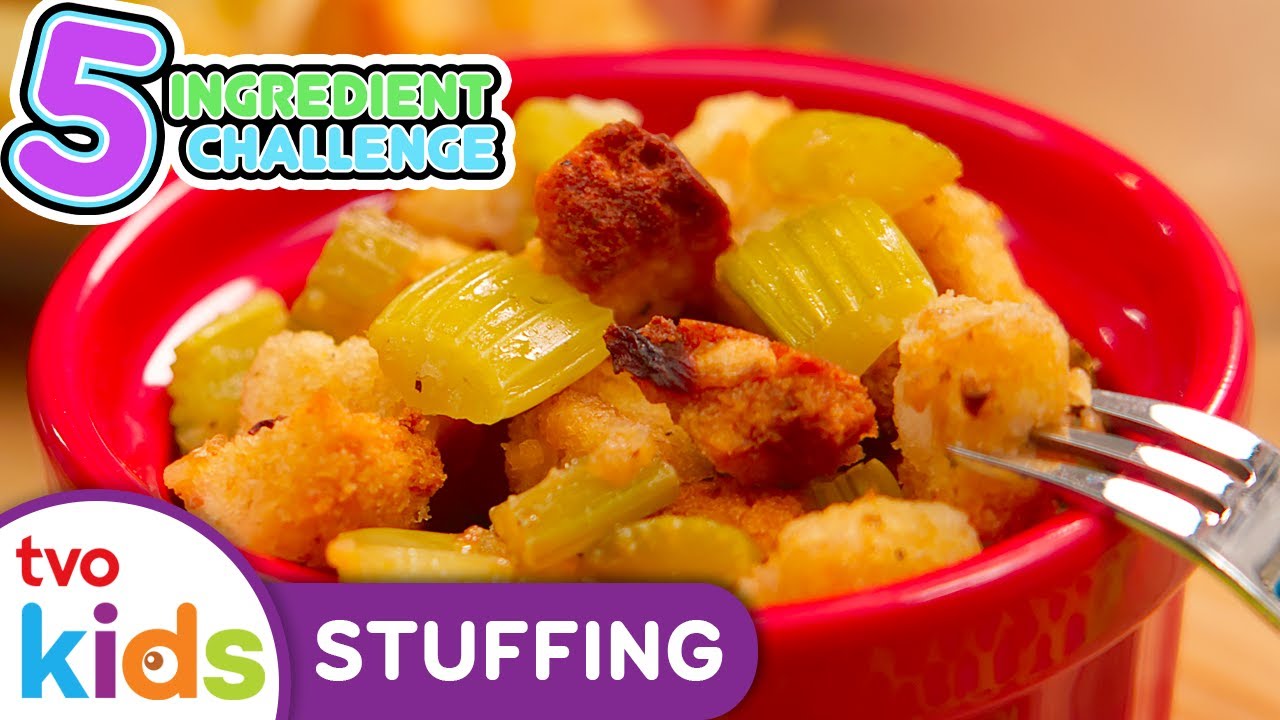 5 INGREDIENT CHALLENGE 👨‍🍳 Thanksgiving Stuffing 🦃 Cooking & Recipes ...