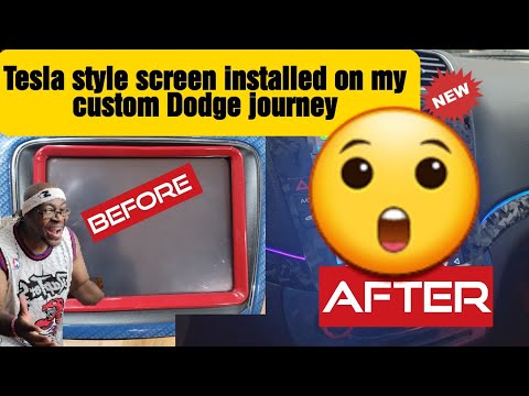 New Tesla style screen installed in my Dodge Journey - YouTube