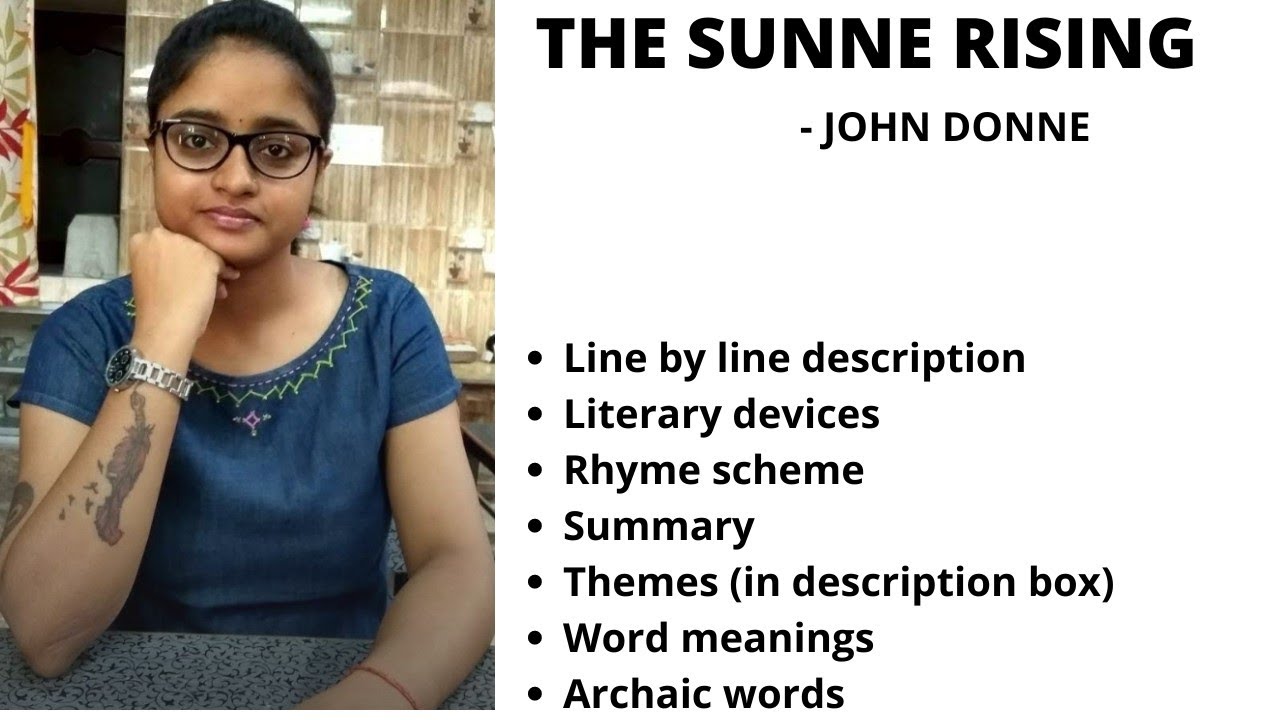 The Sunne Rising 🌄 by John Donne | summary, analysis, rhyme scheme ...