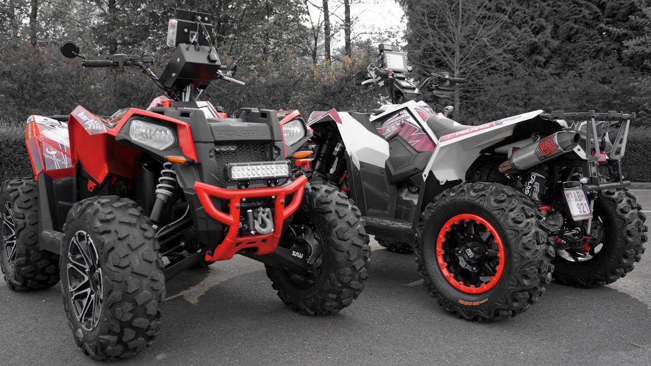 Onze Polaris Scrambler quads voor de Albanië Rally - YouTube
