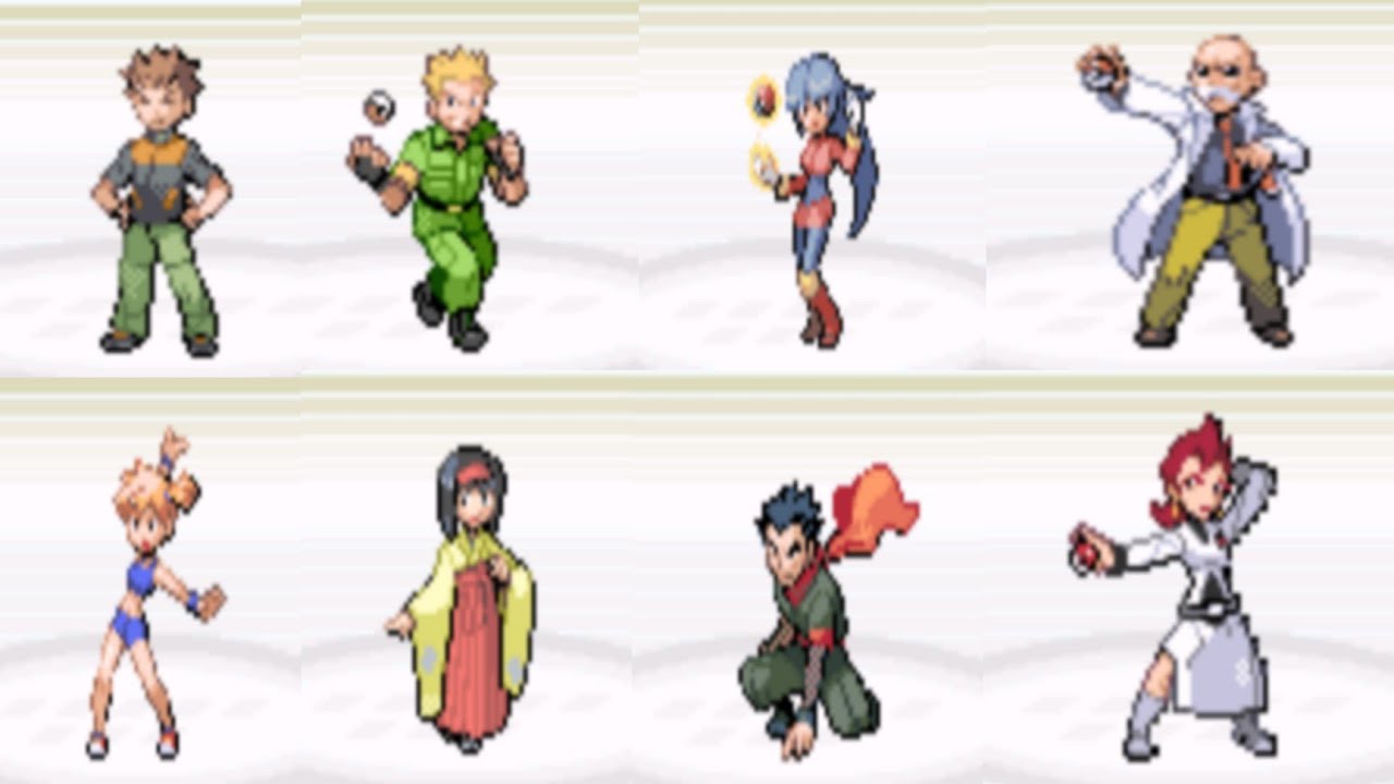 POKEMON FIRE RED ROCKET EDITION ALL GYM BATTLES - YouTube