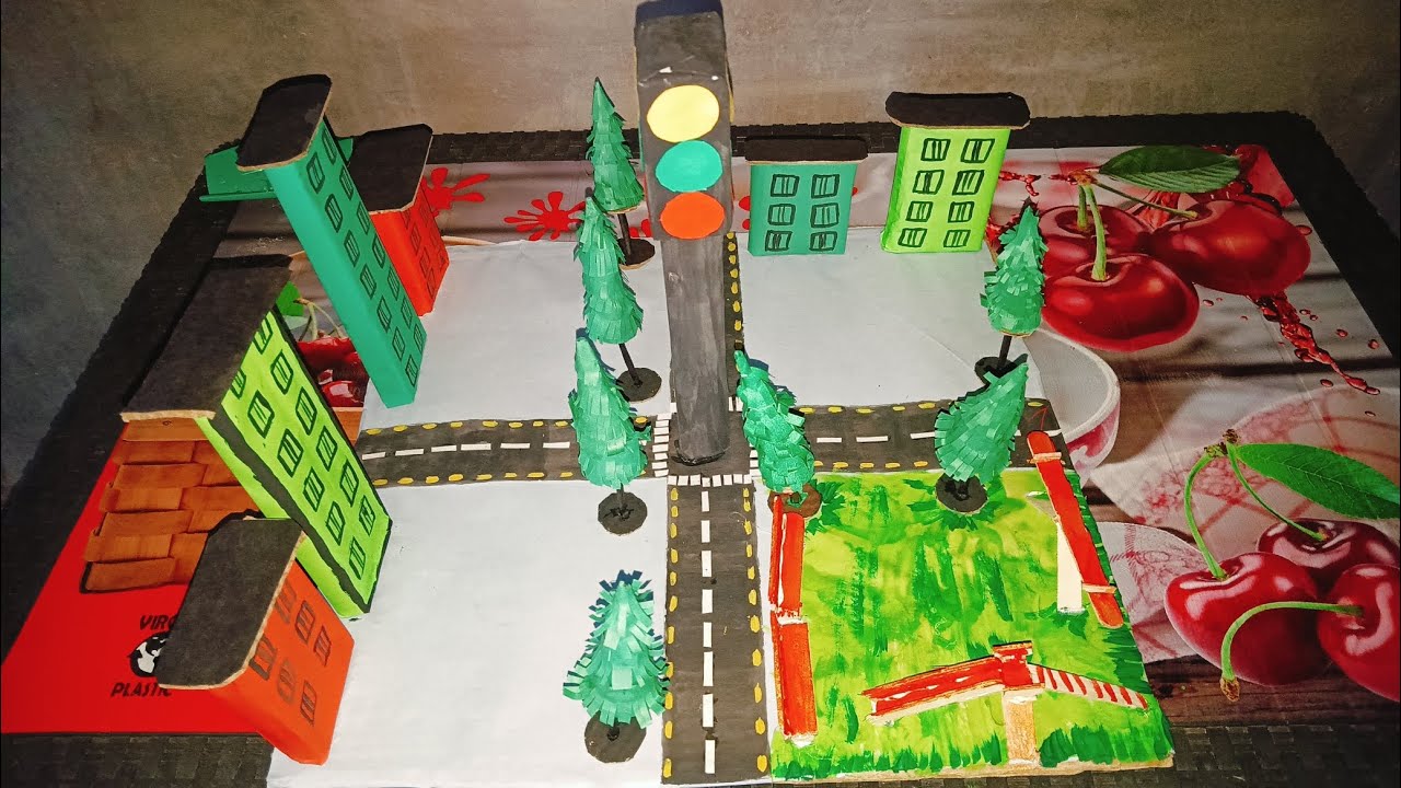 trafic line working model/traffic line model for school project/traffic ...