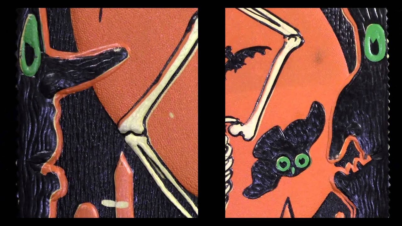 A Vintage Halloween Minute with MBL - 10 Beistle Skeleton Die-cut - YouTube