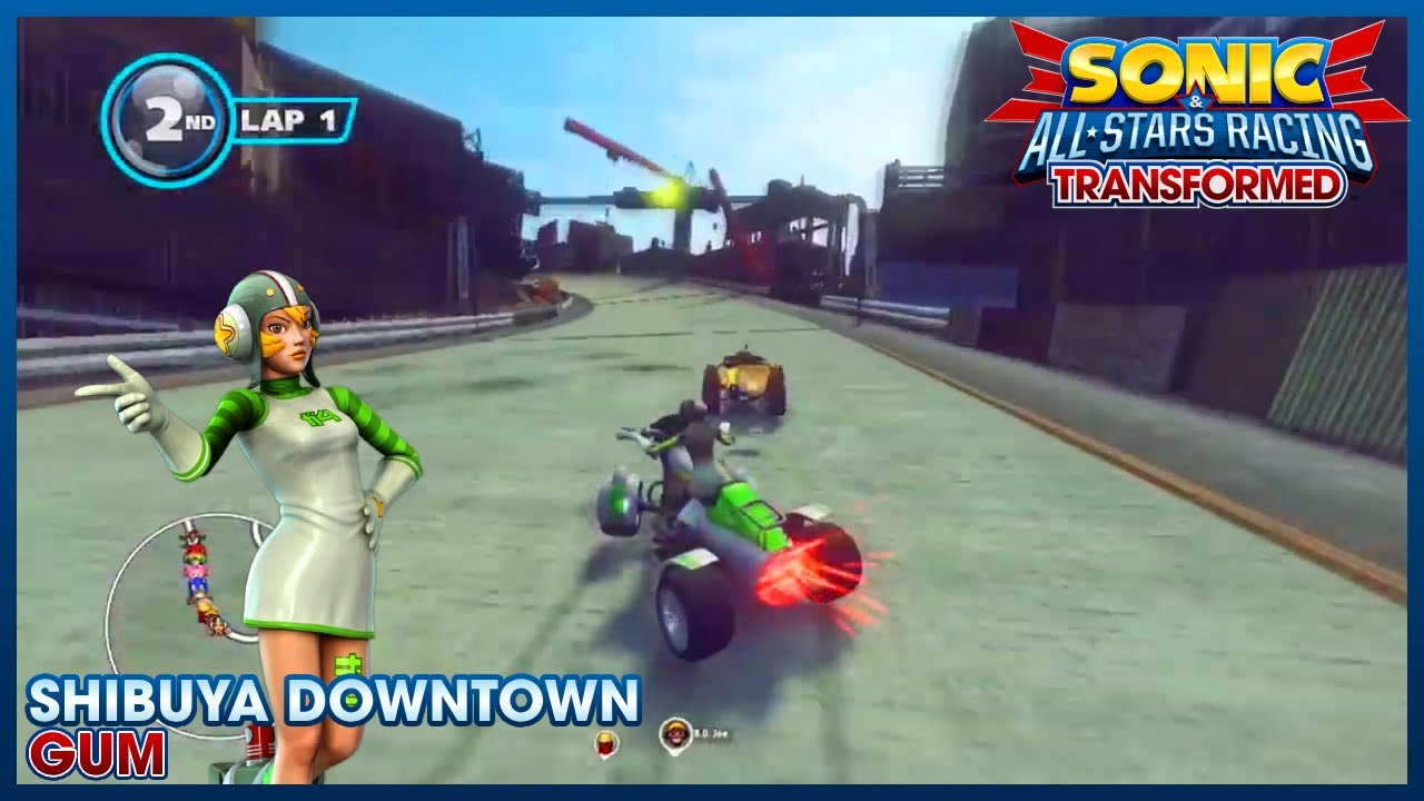 Sonic & All-Stars Racing Transformed - Shibuya Downtown - Gum - YouTube