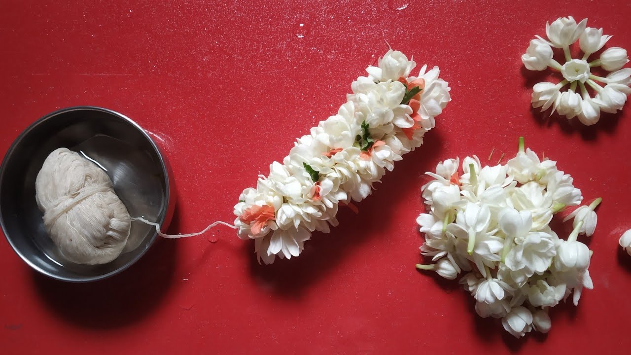 How To Tie Jasmine Flowers Garland how-to-tie-jasmine-flowers-garland