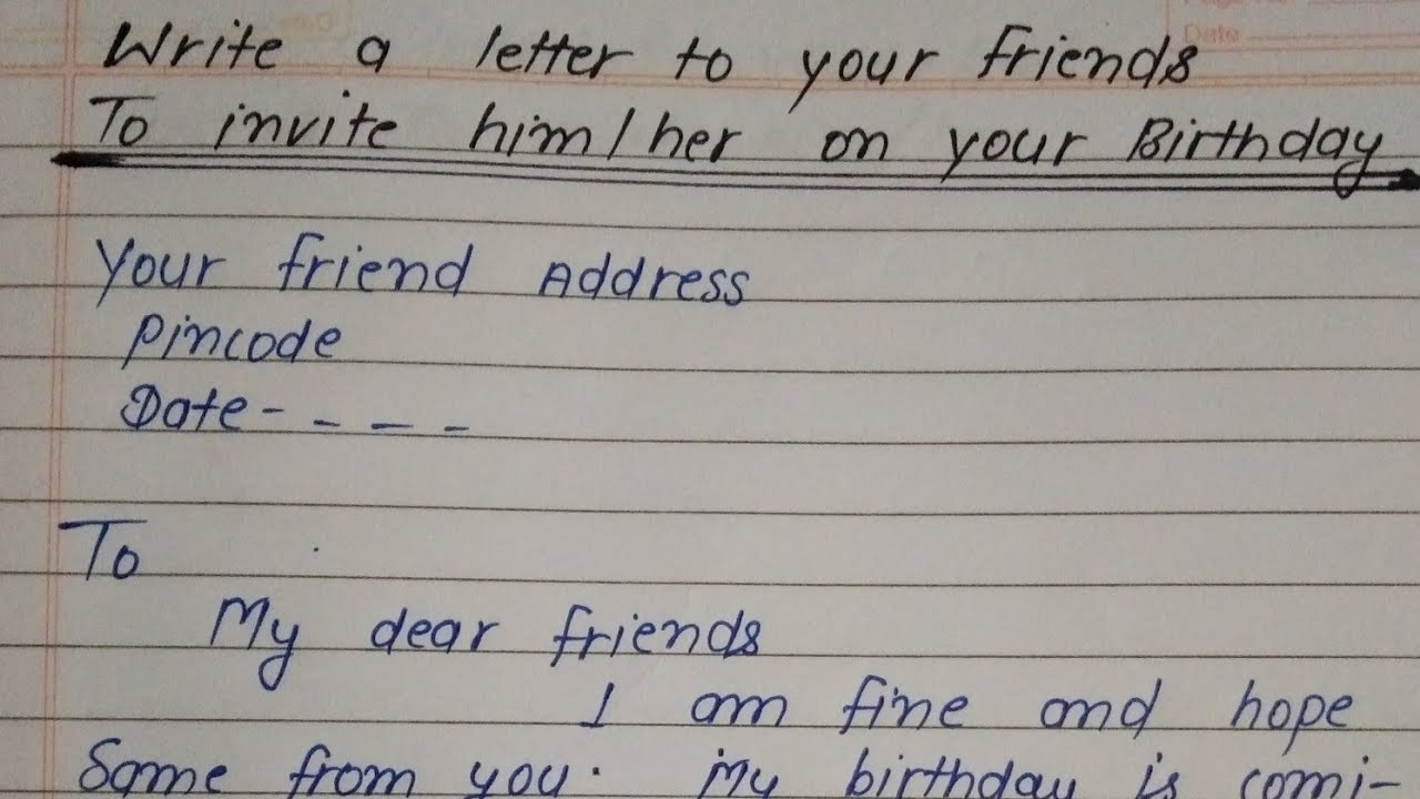 Application For Best Friend | How to write a letter to your friends to ...