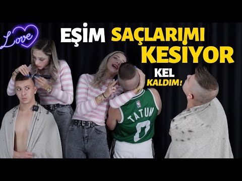 EŞİM SAÇLARIMI KESİYOR - KEL KALDIM 50 KRŞ SAÇ MODELİ - SİMGE EFE