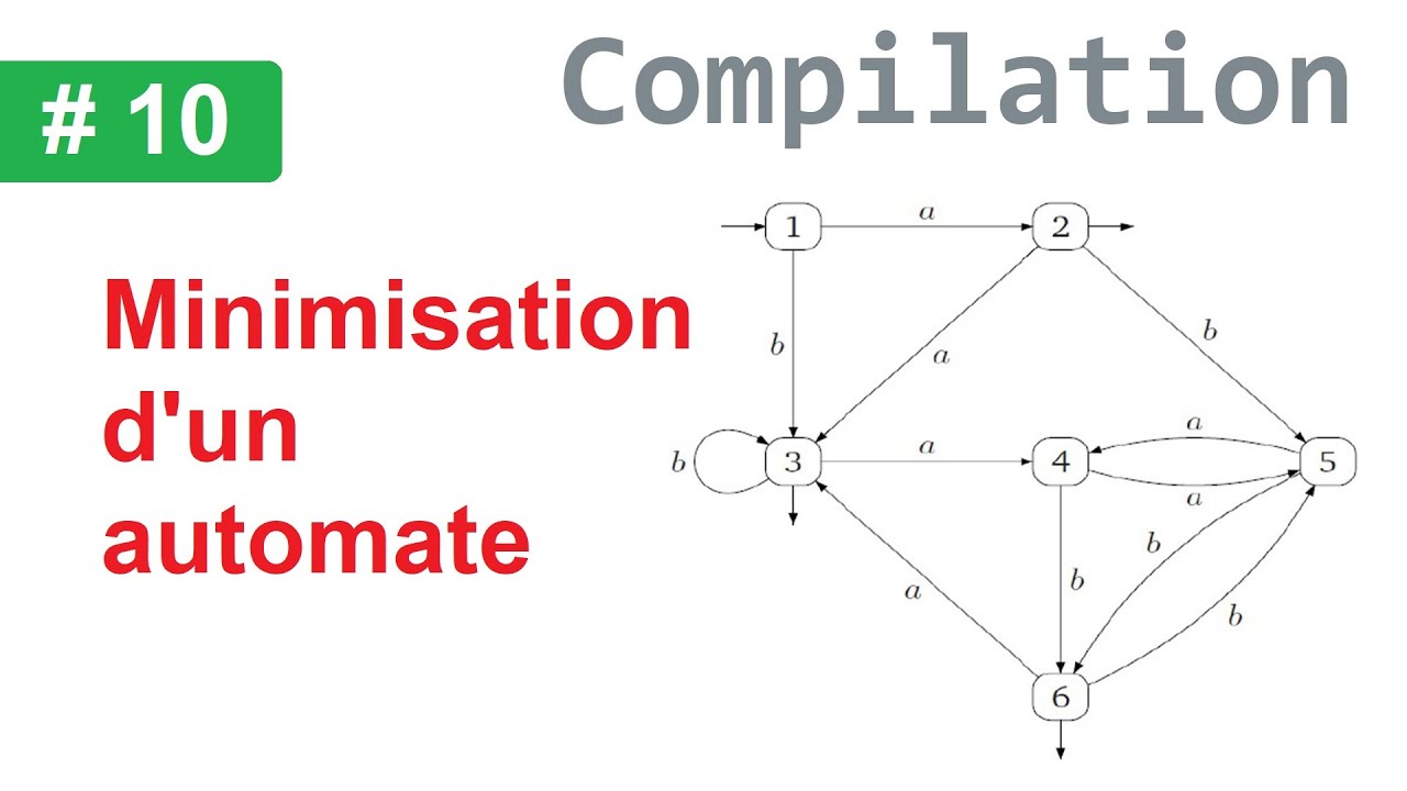 Compilation minimisation d'un automate exercice 10 - YouTube