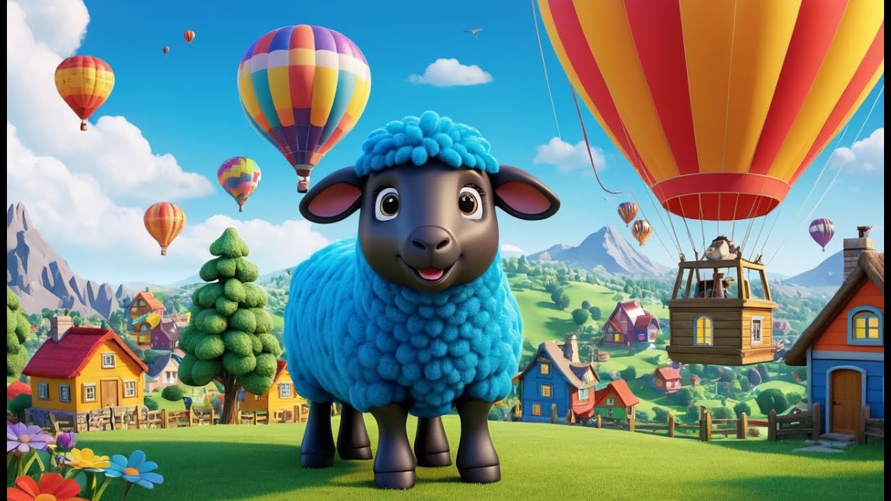 Baa Baa Blue Sheep’s Balloon Ride | Sky Adventure Song for Toddlers ...