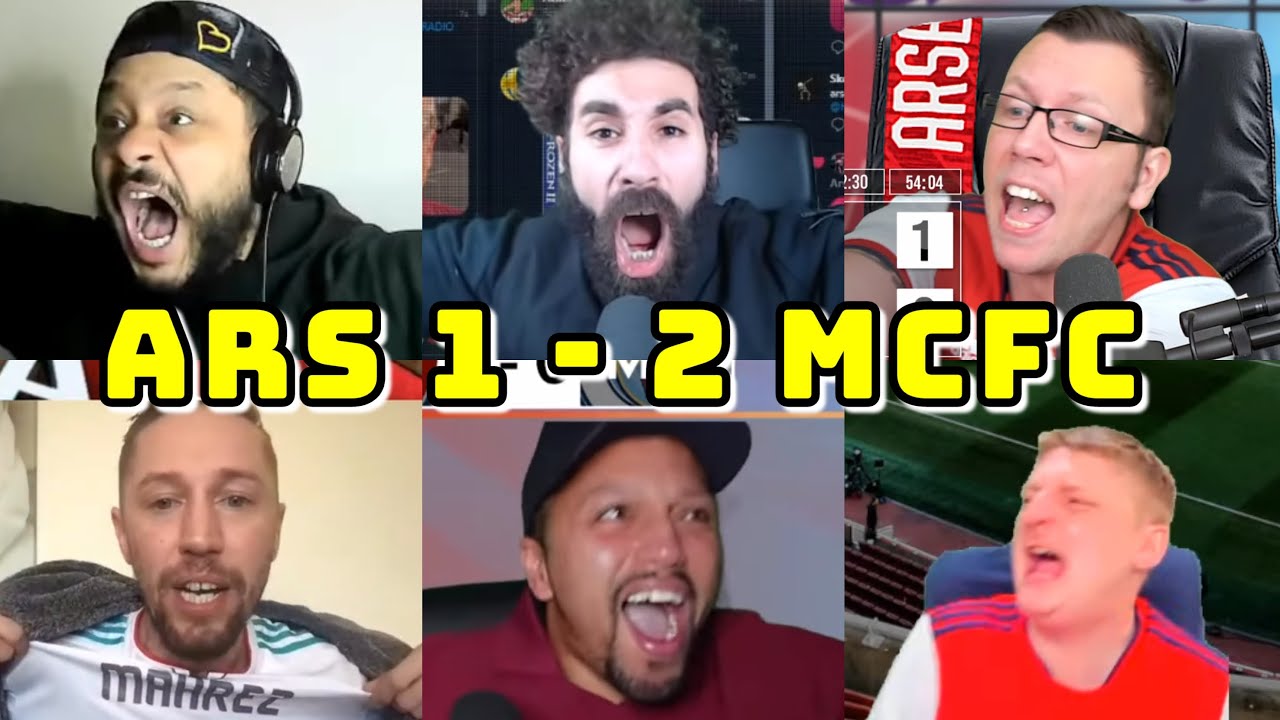 BEST COMPILATION | ARSENAL VS MAN CITY 1-2 | LIVE WATCHALONG ARS FANS ...