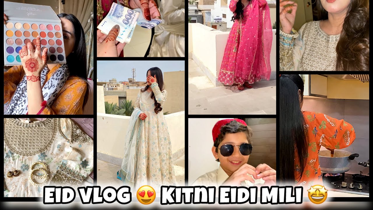 Eid Vlog 2024 😍 Eid Makeup Tutorial on White Dress Pehli Bar Eid pe Lunch Banaya | Eid with ...