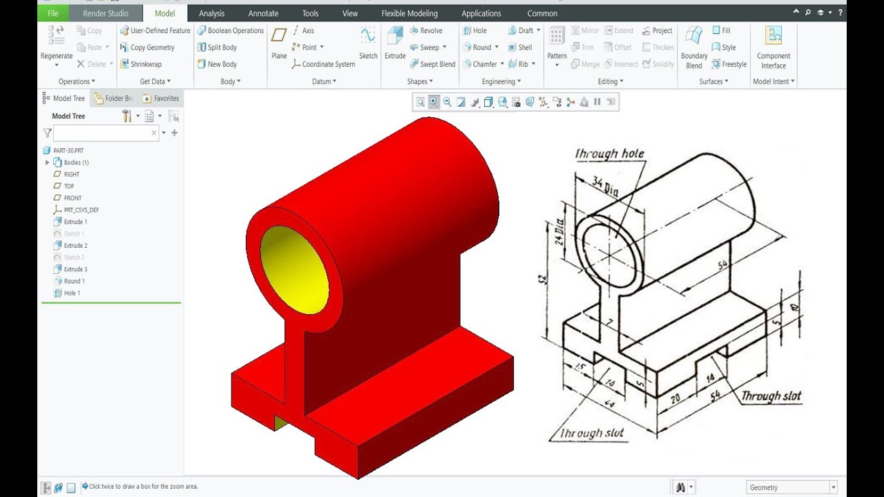 Creo Tutorial for Beginners Part-38 - YouTube