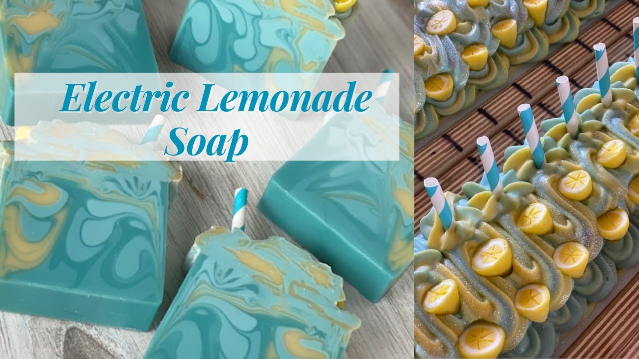 Making and Cutting Electric Lemonade Handmade Cold Process Soap with ...