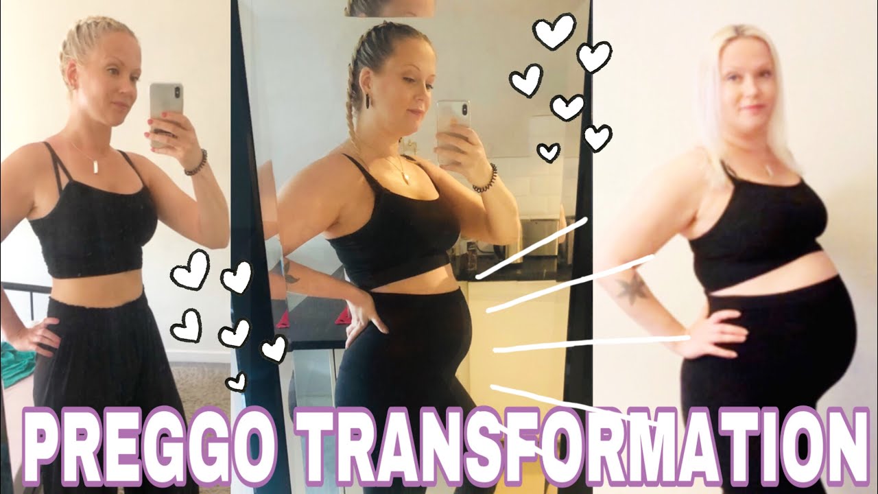 My pregnancy transformation 2021 + postpartum belly update - YouTube