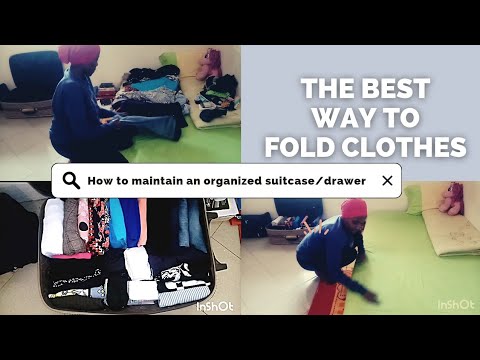 Folding clothes hack; Keep your suitcase/drawer organized| Konmari ...