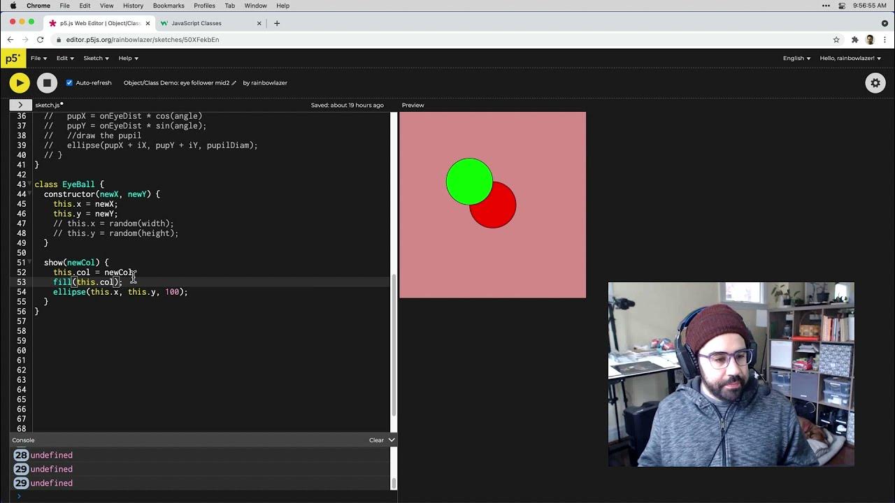 How to Add Parameters to Template Class Methods in p5js - YouTube