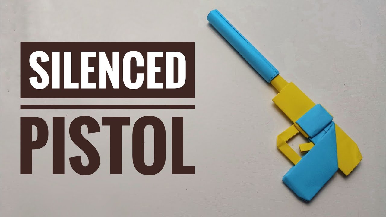 Origami Gun. How to make silenced gun with paper. Easy origami free ...