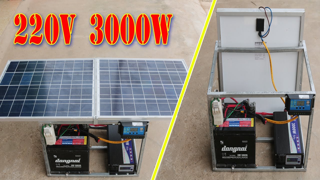 Build free 3kWh DIY solar generator - YouTube
