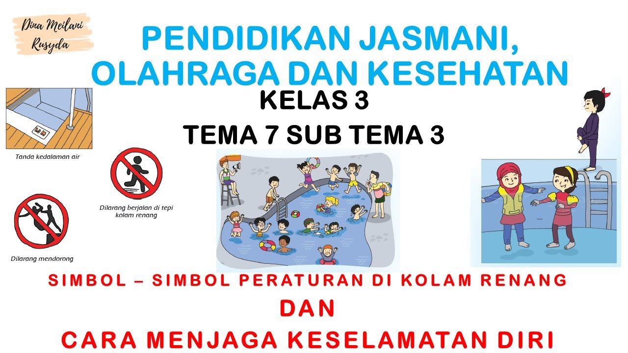 PJOK KELAS 3 TEMA 7 SUBTEMA 3 - SIMBOL - SIMBOL PERATURAN DI KOLAM ...