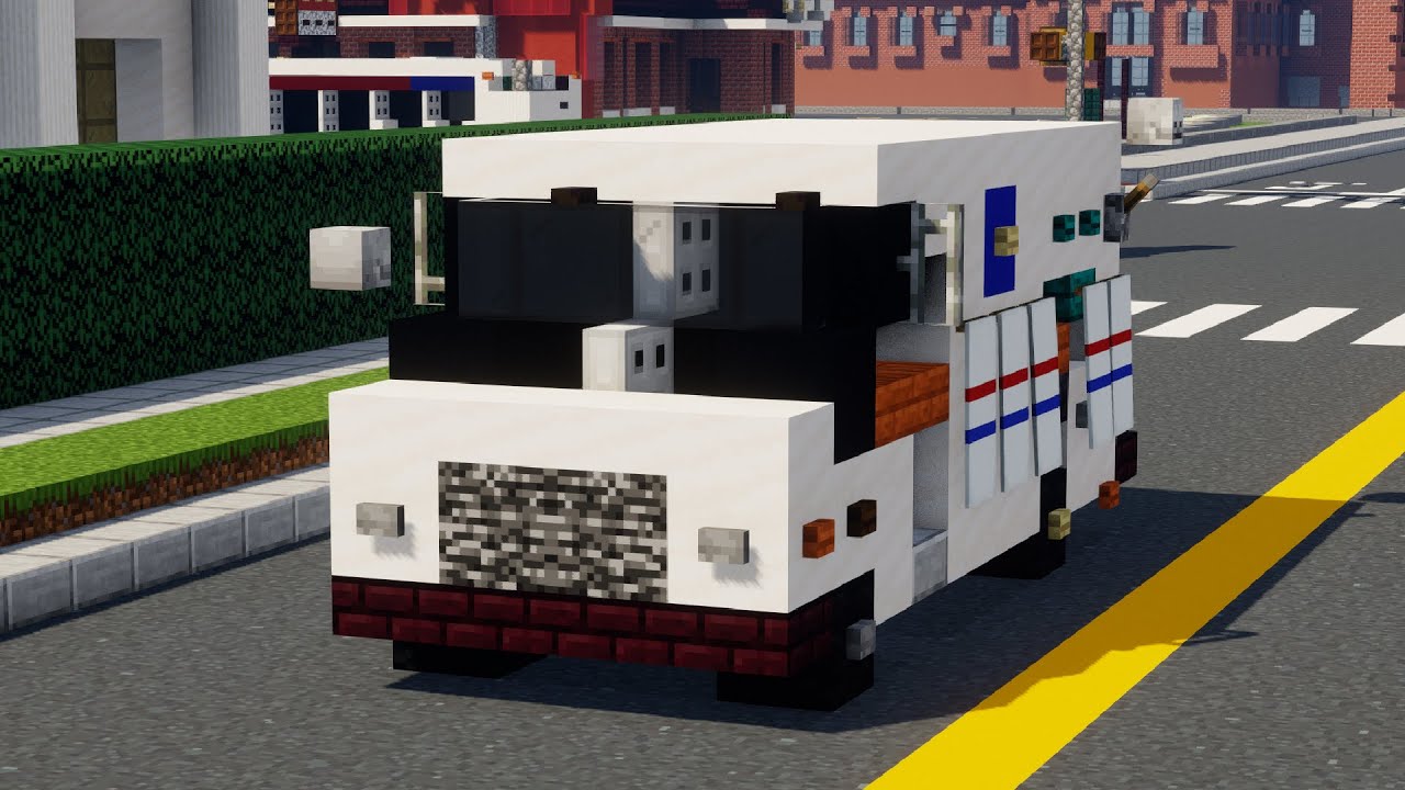 Minecraft USPS Delivery Van Tutorial - YouTube