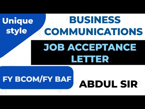 Job Acceptance How to Write ? Business Communication BUSINESS LETTER ...