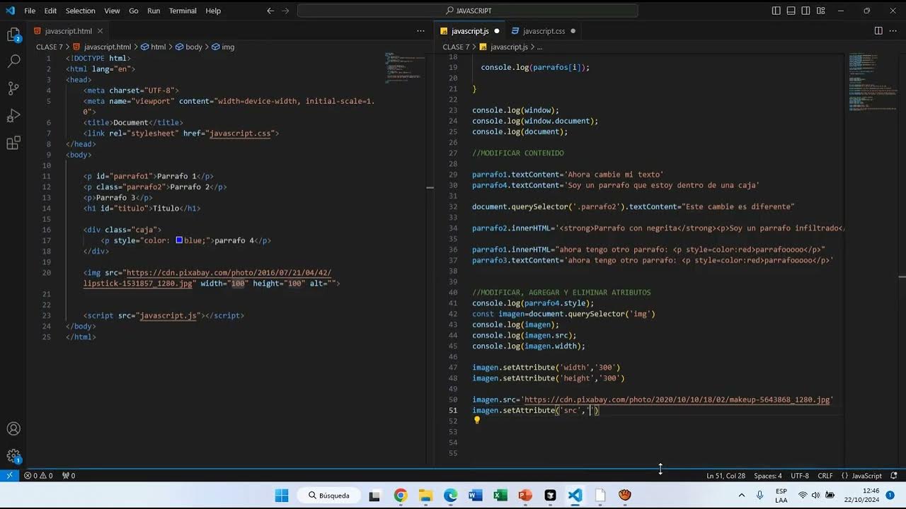 𝐌𝐀𝐍𝐄𝐉𝐎 𝐃𝐄𝐋 𝐃𝐎𝐌 CLASE 71 𝐀𝐠𝐫𝐞𝐠𝐚𝐫, 𝐌𝐨𝐝𝐢𝐟𝐢𝐜𝐚𝐫 𝐲 𝐄𝐥𝐢𝐦𝐢𝐧𝐚𝐫 𝐚𝐭𝐫𝐢𝐛𝐮𝐭𝐨𝐬 con JavaScript - YouTube