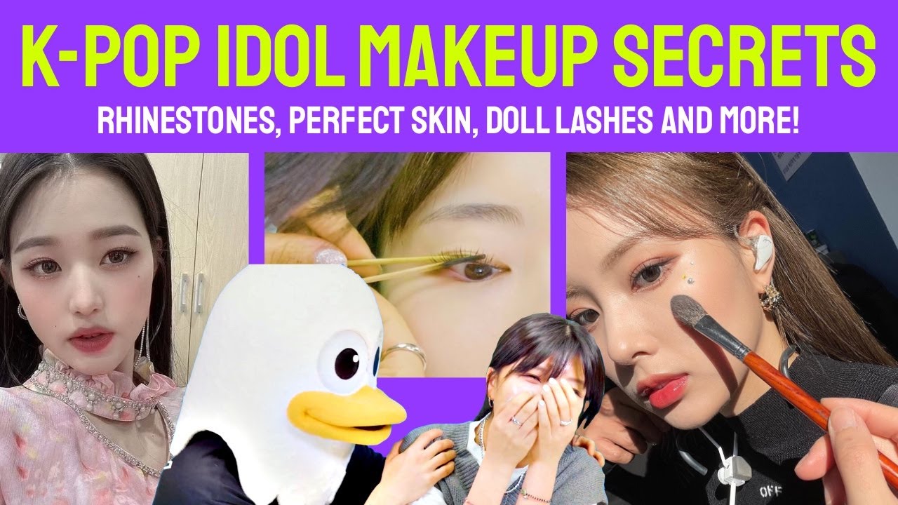 K-Pop Idol Beauty Hacks with IZ*One's Makeup Artist | Glitter, Glass ...