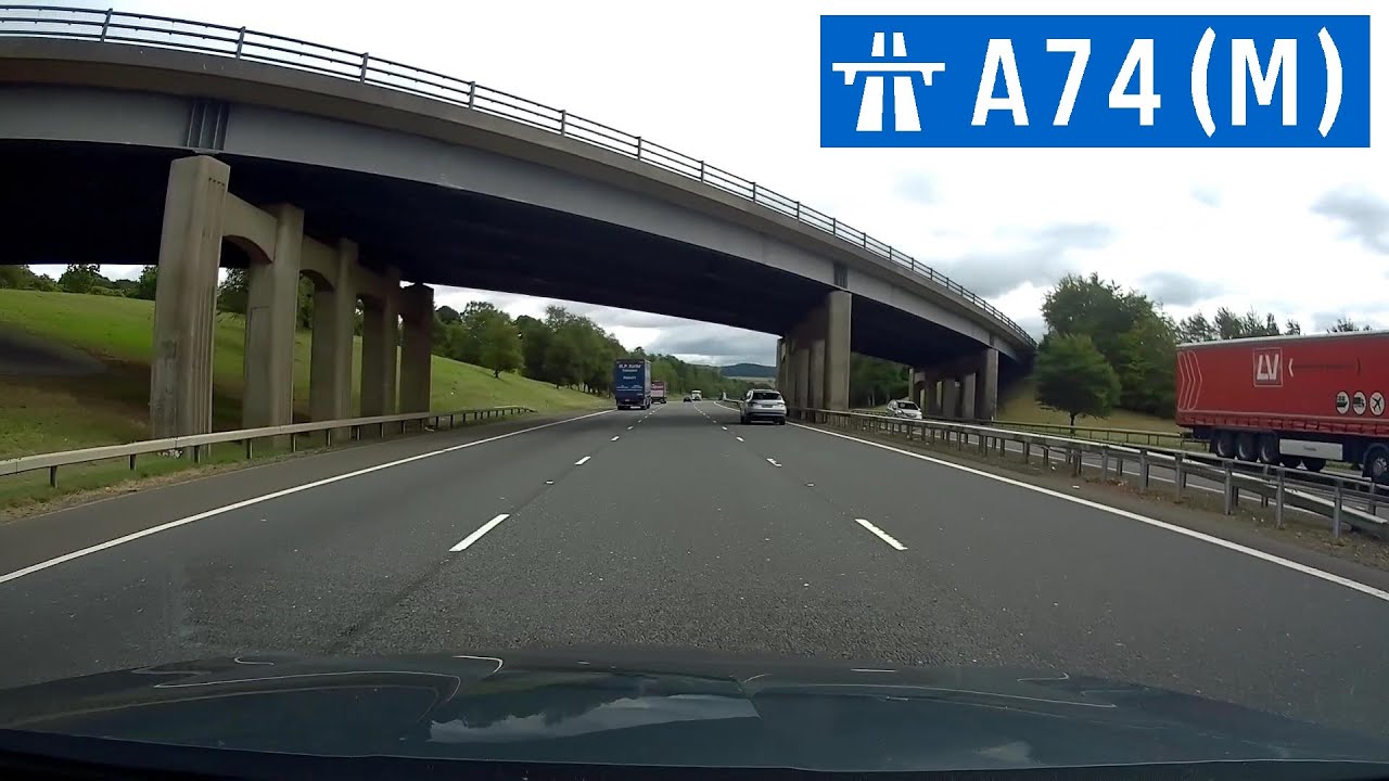 A74(M) Motorway - J17 (Lockerbie) to J22 (Gretna Green) - YouTube