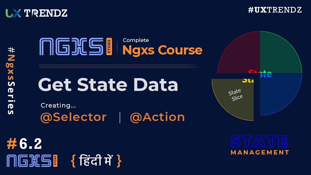Get State Data | @Selector | @Action | Ngxs Course in Hindi (2021) [#6.2] - YouTube