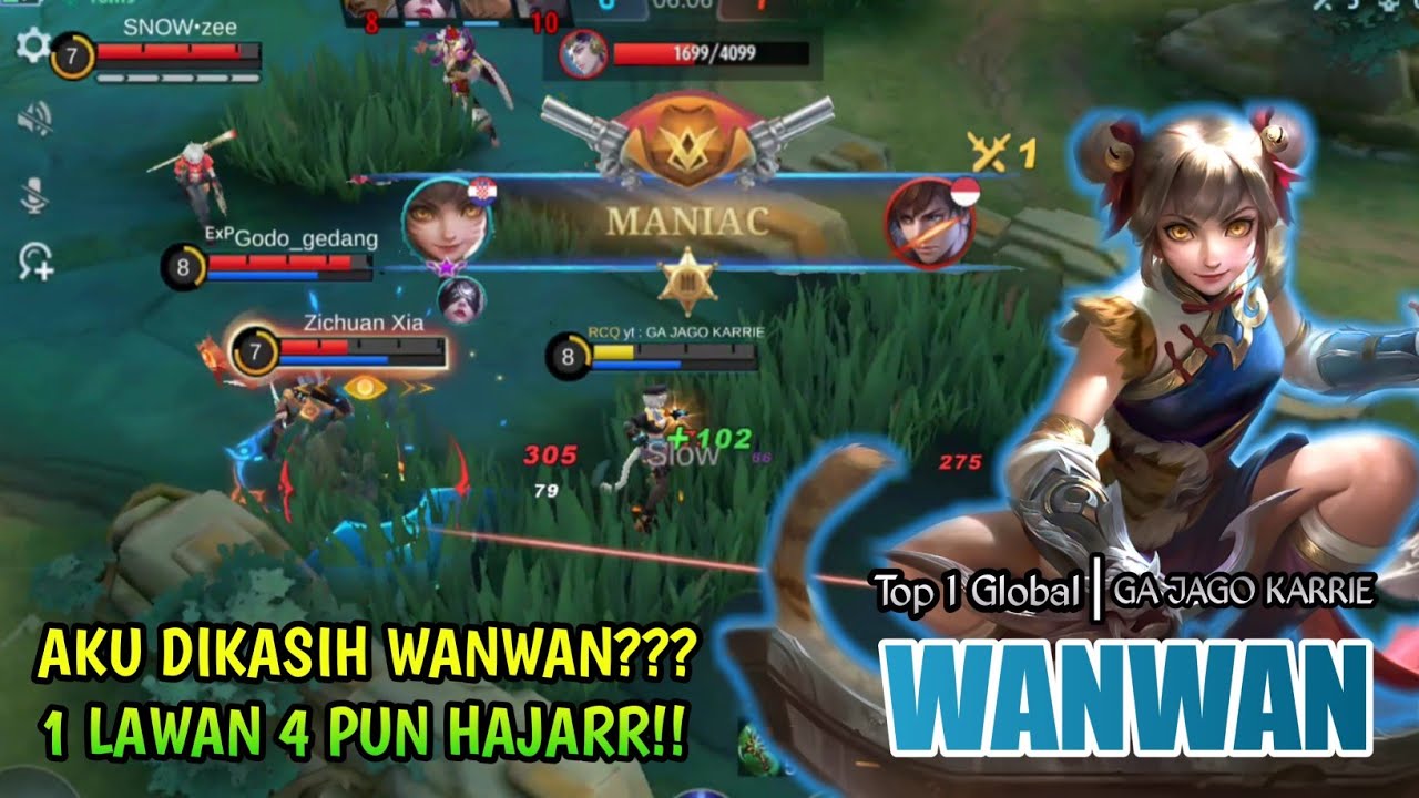 Begini Cara Main Solo Wanwan di Glory!!! Wanwan Best Build 2022 - Top Global 1 Wanwan - MLBB ...